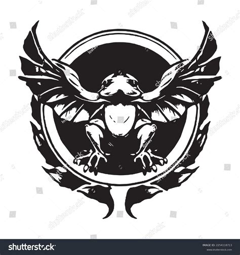 Flying Frog Toad Wings Frog Wings Stock Vector Royalty Free