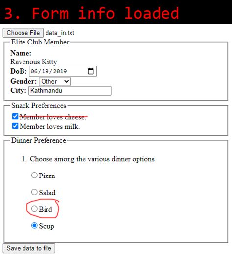 Javascript HTML JS Form Not Importing Exporting Txt Correctly Stack