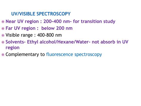 Uv Visible Spectroscopy Ppt