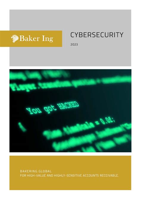 Cybersecurity 2023 Baker Ing