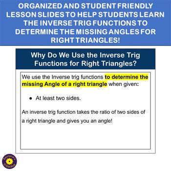 Inverse Trigonometric Functions Google Slides Lesson Slides For Trigonometry