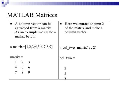 Column Vs Row Matrix Matlab At Terrie Adkins Blog