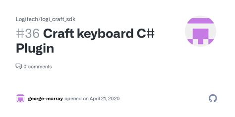 Craft Keyboard C Plugin Issue Logitech Logi Craft Sdk GitHub