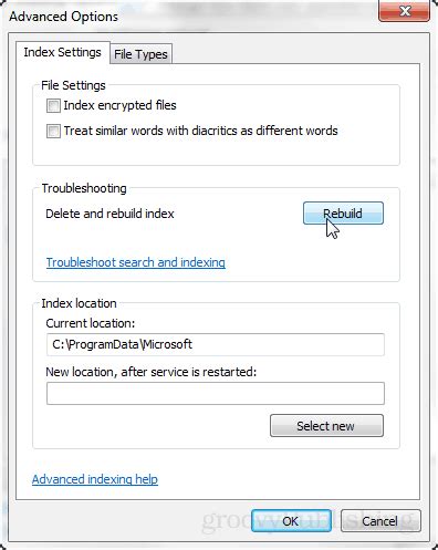 How To Rebuild The Outlook 2013 Search Index