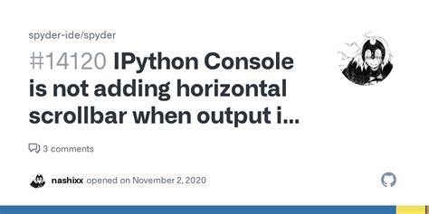 IPython Console Is Not Adding Horizontal Scrollbar When Output Is Too Wide Issue 14120