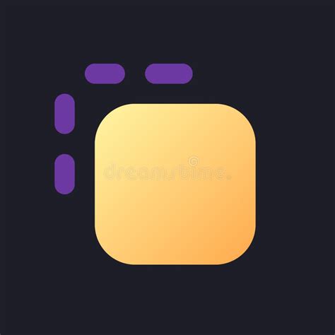 dissolve flat gradient fill ui icon for dark theme stock vector