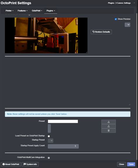 Camera Settings Plugin Seeking Feedback And Testing Plugins Octoprint Community Forum