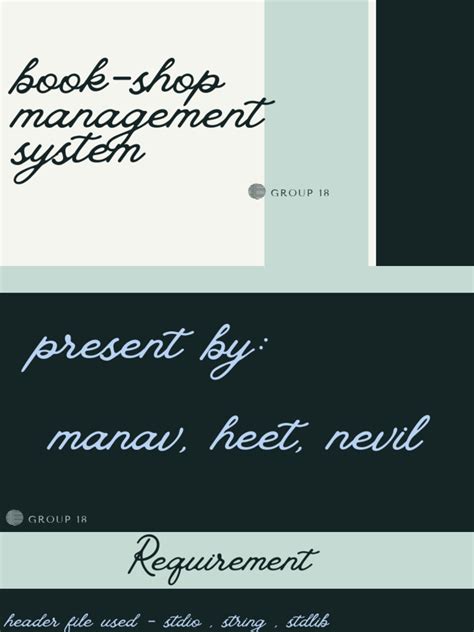 Book Shop Managment Pdf