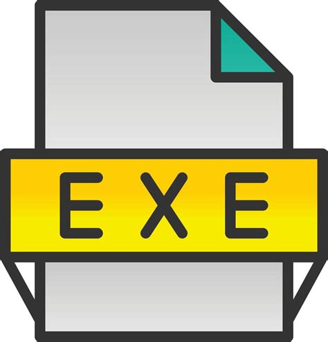 Exe File Format Icon 15823828 Vector Art At Vecteezy