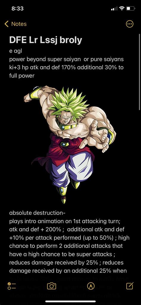 Dfe Lr Broly Concept R Dokkanbattlecommunity
