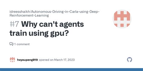 Why Can T Agents Train Using Gpu Issue Idreesshaikh Autonomous