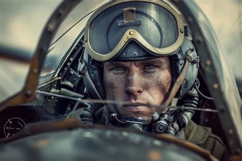 Pilot In The Cockpit Premium Ai Generated Image