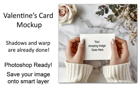 Valentine S Card Mockup Smart Layer PS Graphic By Cherith Johnson Creative Fabrica