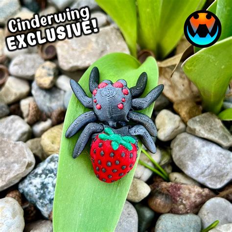 Strawberry Tiny Spider 3d Model By Cinderwing3d On Thangs
