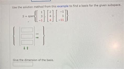 Solved Use The Solution Method From This Example To Find A Chegg Com