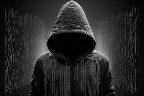 premium ai image the hooded hacker uses the binary coding paradigm for both hacking and viruses