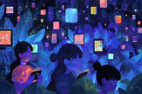 Visual Representations Of The Impact Of Technology Generative Ai Premium Ai Generated Image