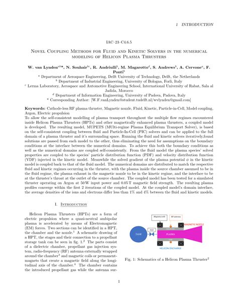 Pdf Novel Coupling Methods For Fluid And Kinetic Solvers In The Numerical Modeling Of Helicon