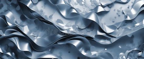Blue Color Metallic Website Header Graphic Design AI Generated Stock Illustration