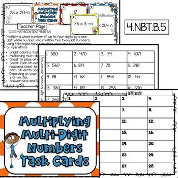 Multiplying Multi Digit Numbers Activity Teaching The Stars