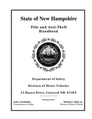 Fillable Online APPLICATION FOR DUPLICATE CERTIFICATE OF TITLE NH Gov Fax Email Print
