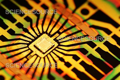 Computer Microchip Stock Image Science Source Images