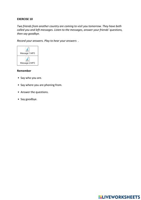 IE0 Unit 10 Language Builder Exercise 10 Worksheet