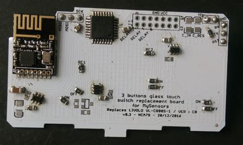 Livolo Glass Panel Touch Light Wall Switch Arduino 433Mhz MySensors