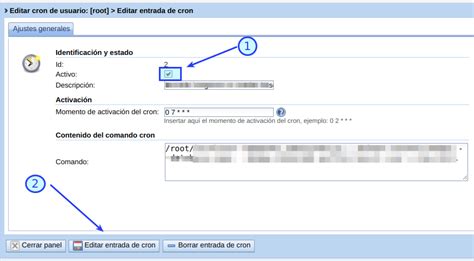 Activate Or Deactivate A Cron Task From The Core Admin Panel Core Admin En Soporte Y