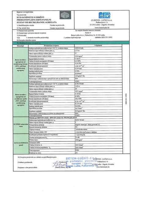 Declaration Of Performance Declaration Of Performance