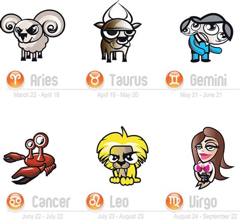 트렌디 한 조디악 징후 1 부 벡터 Ai Eps Uidownload