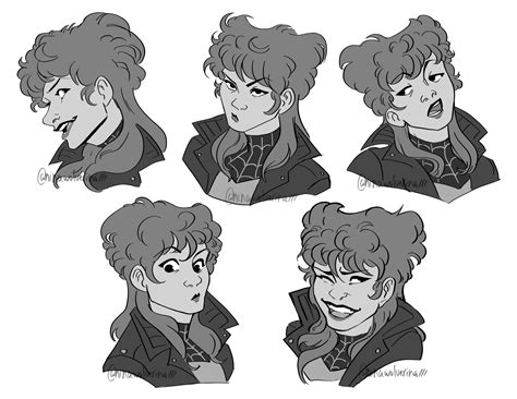 X Spider Expression Sheet R Spidersonas