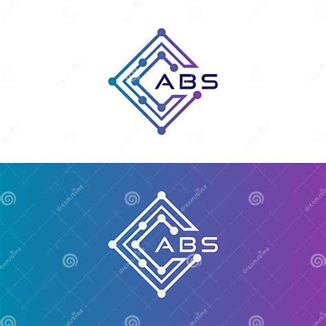 Abs Tech Initial Logo Design Icon For Technology Digital Tech Business Abs Tech Logo Abs