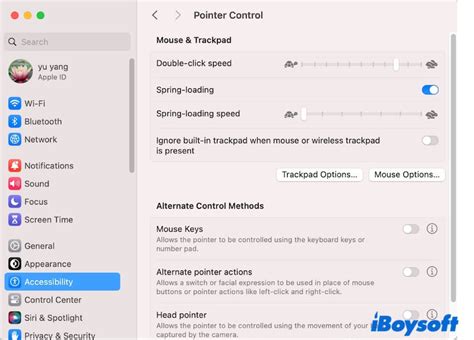 What Is Spring Loading On Mac Pointer Control Settings