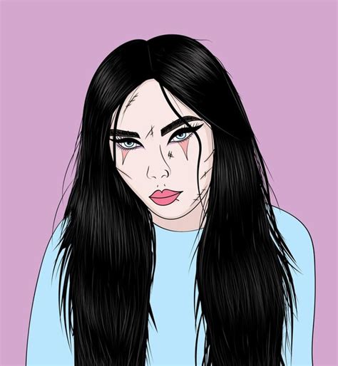 Premium Vector Zombie Girl Vector Pink Blue