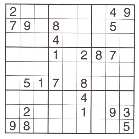 Sudoku Free Print Chart Oppidan Library