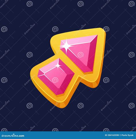 Cartoon Pink Crystal Game Cursor Vibrant And Elegant Pointer Adorned