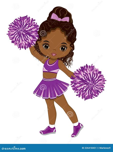 Little Cheerleader Cartoon Clip Art