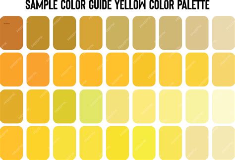 Premium Vector Sample Color Guide Yellow Color Palette Examples Of