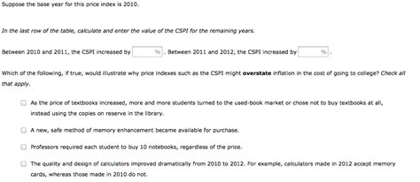 Solved 1 Calculating Inflation Using A Simple Price Index