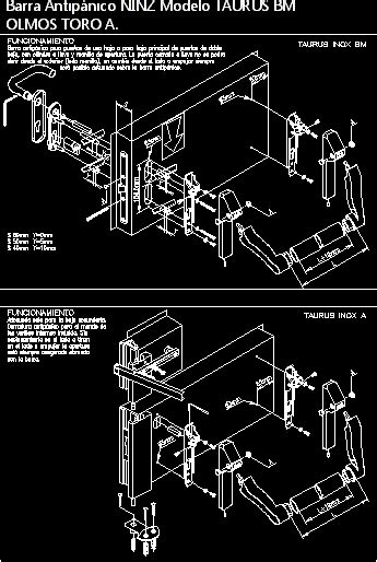Panic Exit Device Taurus By Ninz S P A DWG Detail For AutoCAD Designs CAD