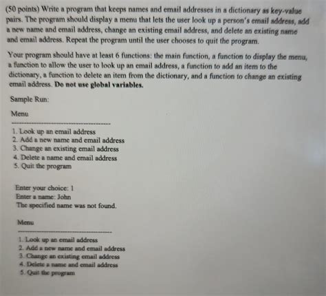 Solved 50 Points Write A Program That Keeps Names And