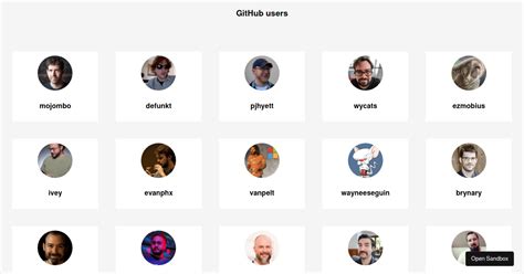 Github Users Codesandbox