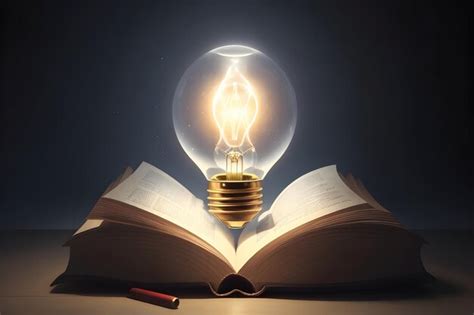 Premium Photo Image Of A Bright Glowing Light Bulb Of Learning Symbolizing The Future Of Learning
