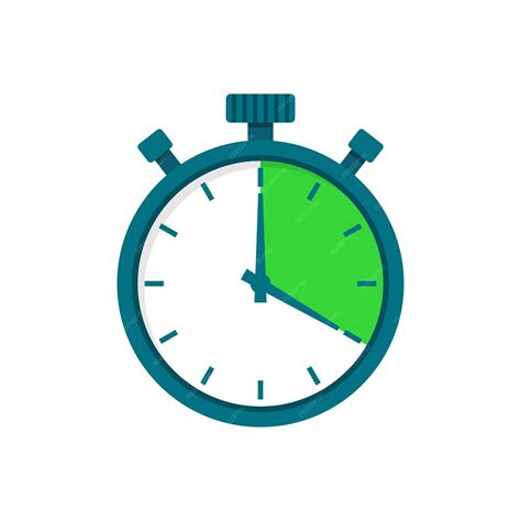 평면 스타일의 초시계 아이콘 그림 격리 된 배경 시간 알람 기호 비즈니스 개념에 타이머 벡터 일러스트 레이 션 프리미엄 벡터