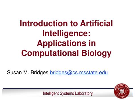 Ppt Introduction To Artificial Intelligence Applications In Computational Biology Powerpoint