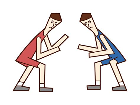브라질 주짓수 선수남성의 일러스트 무료 일러스트 소재집 Kukukeke