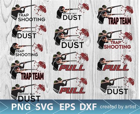 Svg Eps Png Trap Shooting Svg Shooting Pulling Trap Team Etsy