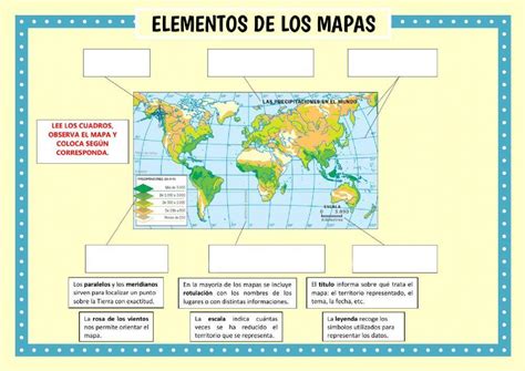 Elementos De Los Mapas Interactive Worksheet Images And Photos Finder