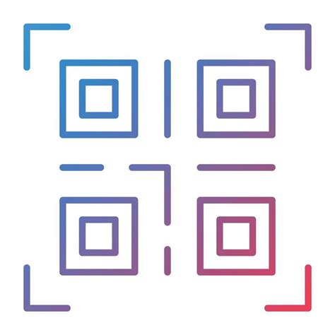 Qr Code Line Gradient Icon 18717756 Vector Art At Vecteezy
